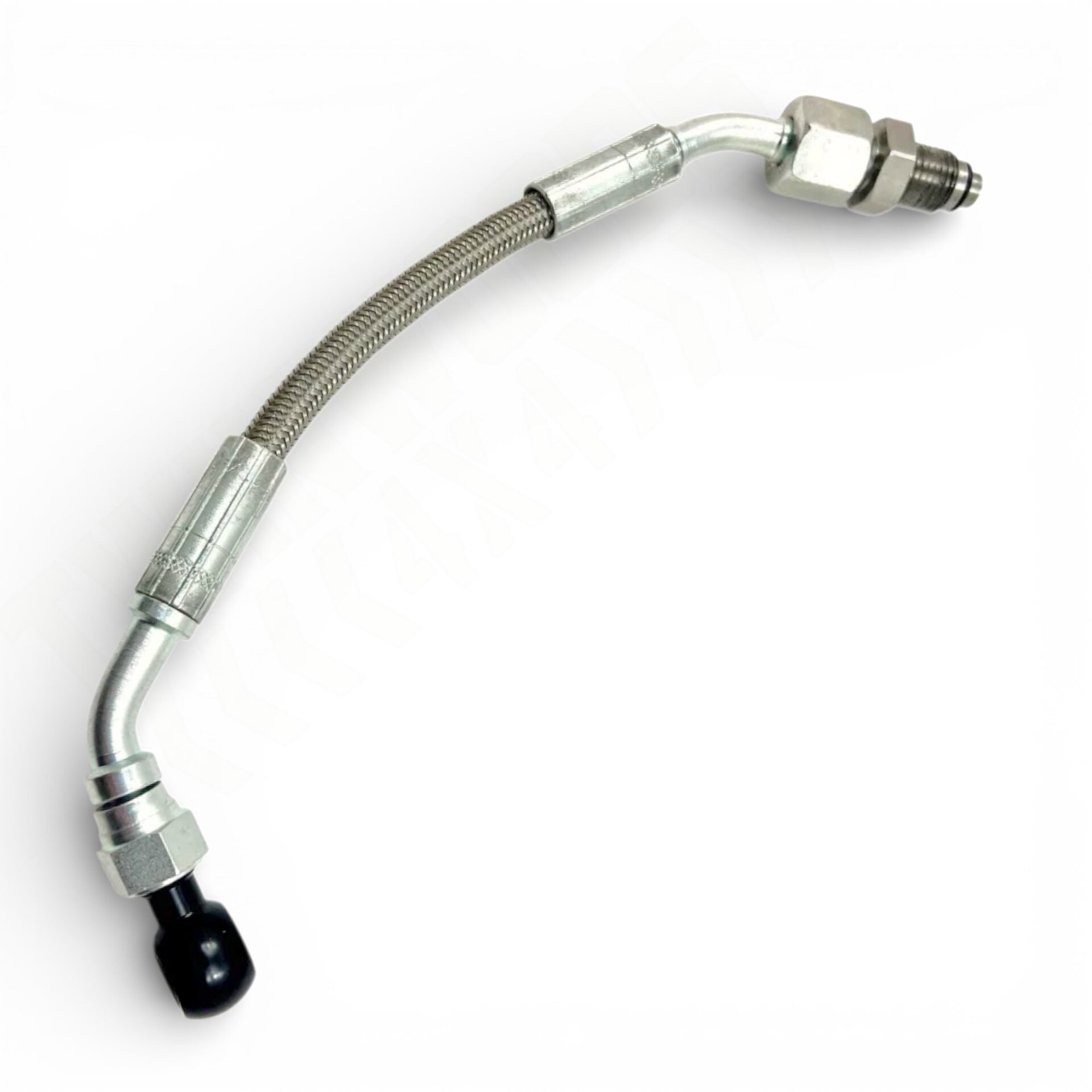 YKL100120SS Td5 Alternator Oil Feed Hose | Stainless Upgrade